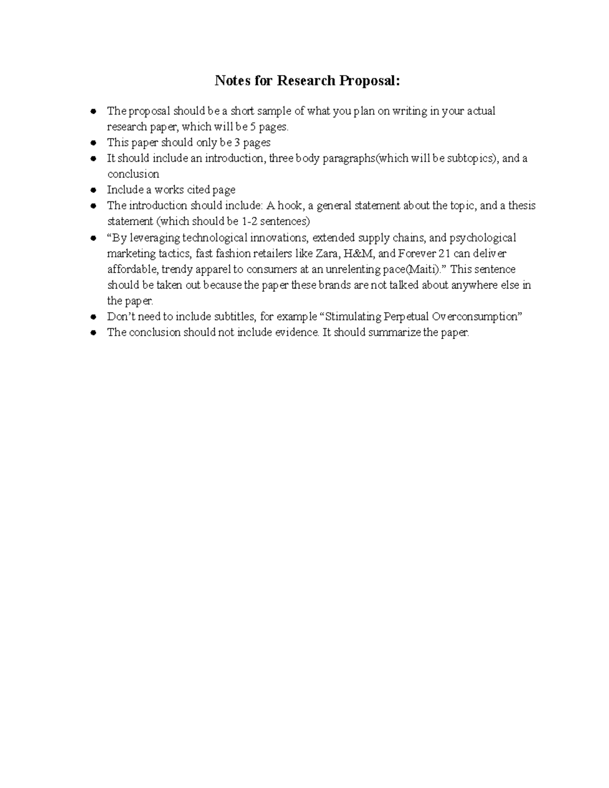 Research Proposal Notes: Structuring Your 5-Page Paper - Studocu
