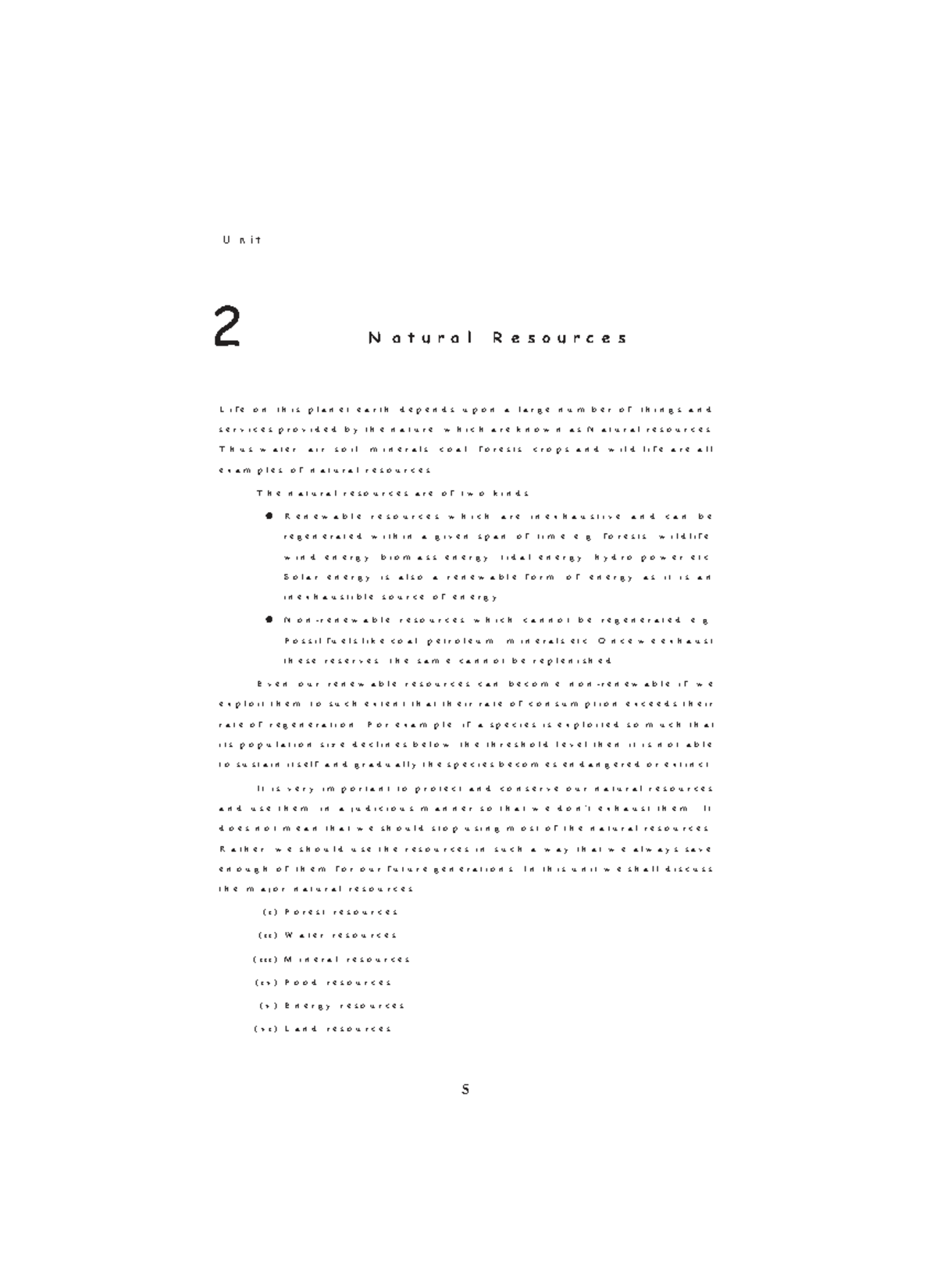 Unit 3 Natural Resources: Understanding Earth's Vital Resources - Studocu