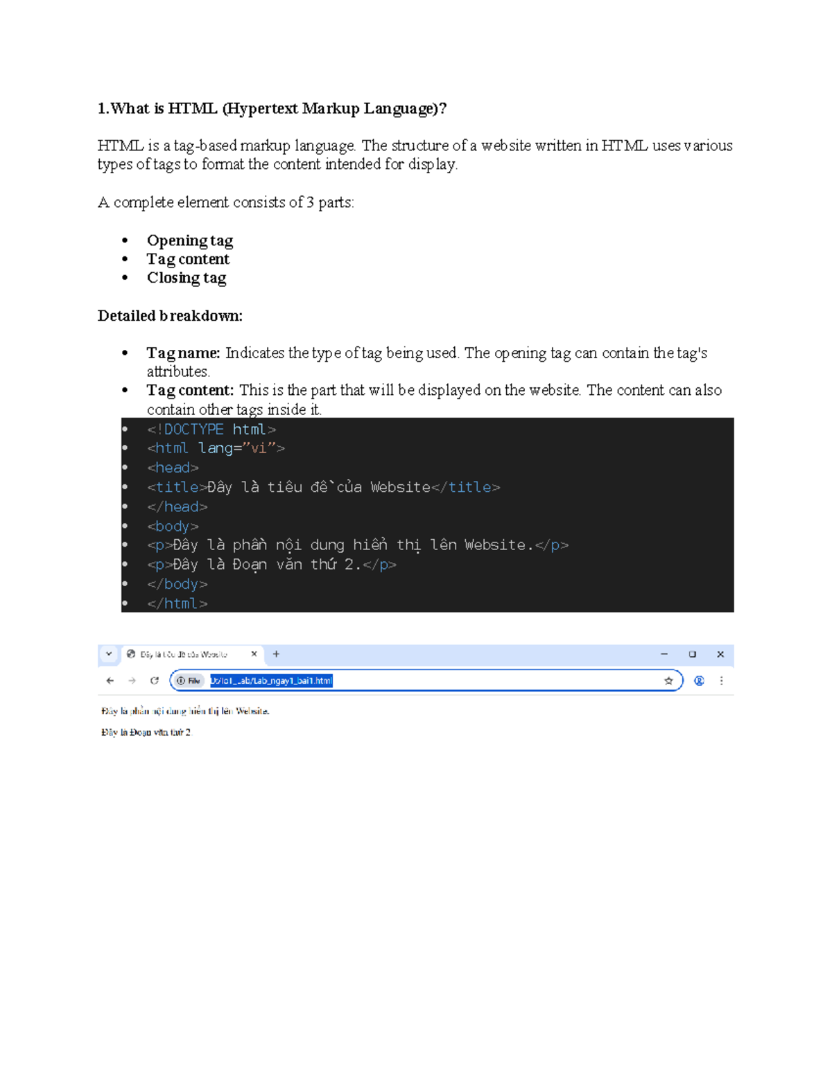 HTML Basics: Understanding Tags and Attributes (Course Code: Ngay1 ...