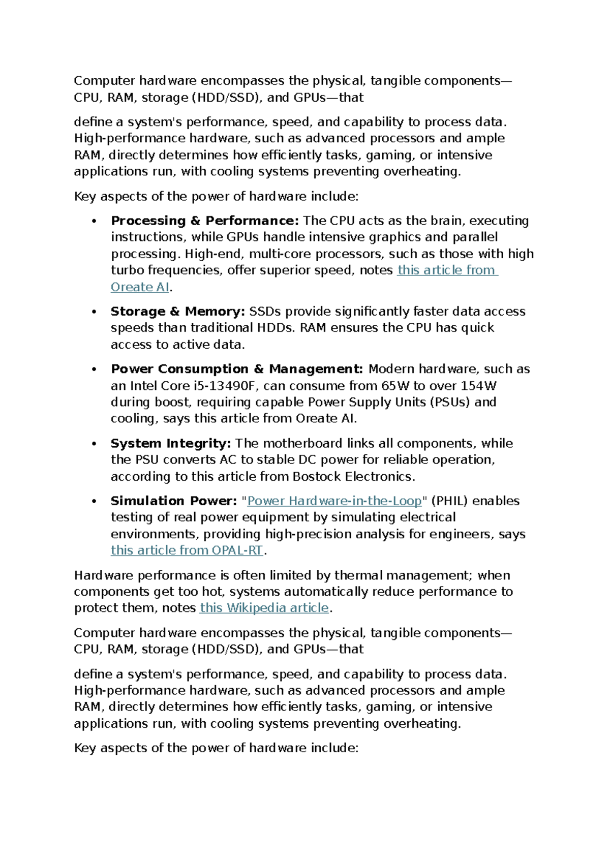 Dc6b - Computer Hardware: Performance, Storage, and Efficiency Insights ...