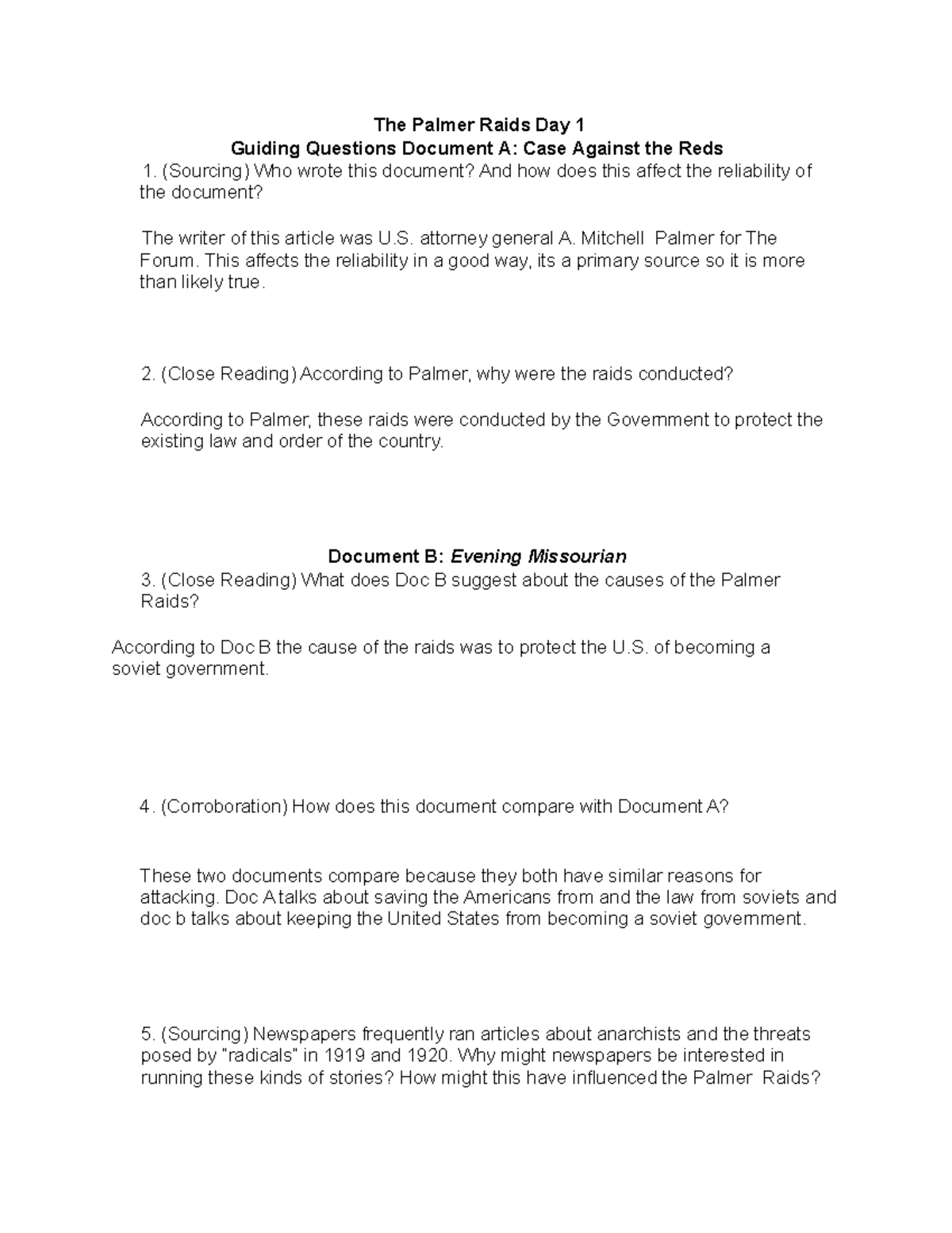Palmer Raids Analysis: Day 1 Questions - 10070366 - Studocu