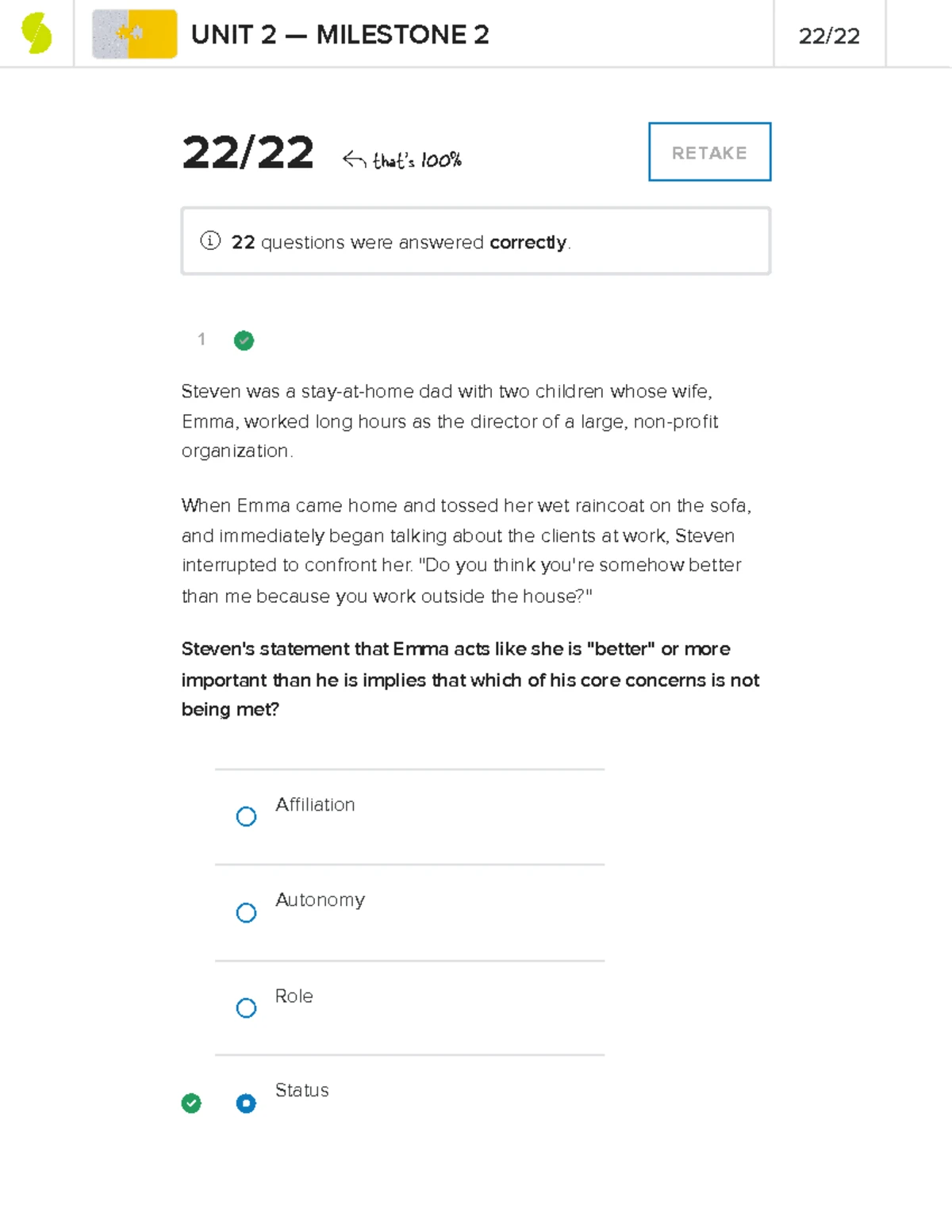 Conflict Resolution Milestone - 6 - All parties have fully expressed ...