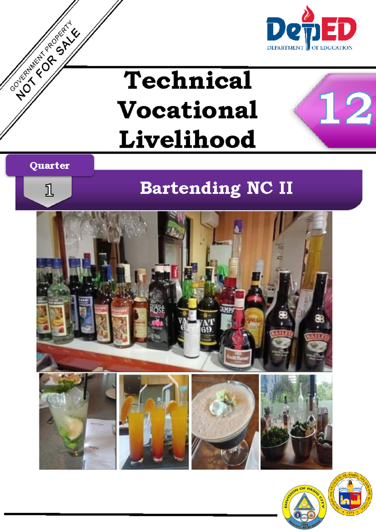 TVL Bartending NC II - Quarter 1 Module 2: Workplace Hygiene Procedures ...