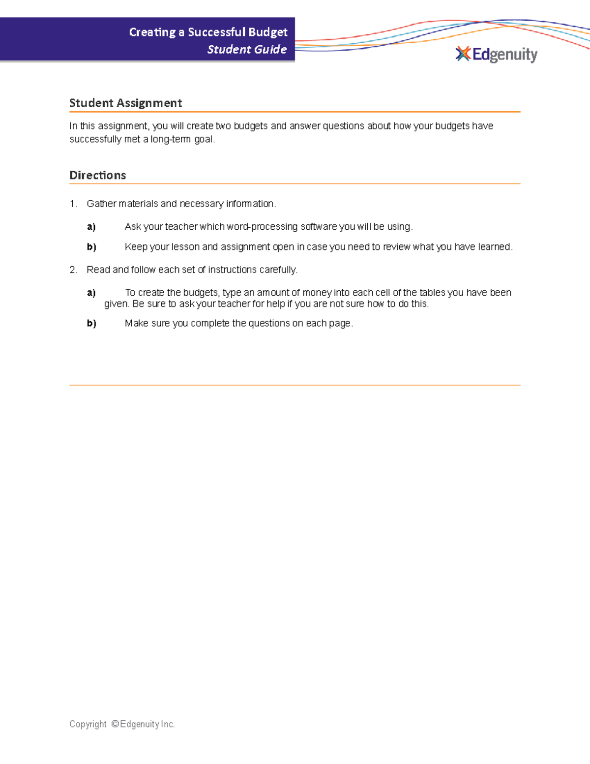 3314-06-03-Student Assignment - Student Assignment In this assignment ...