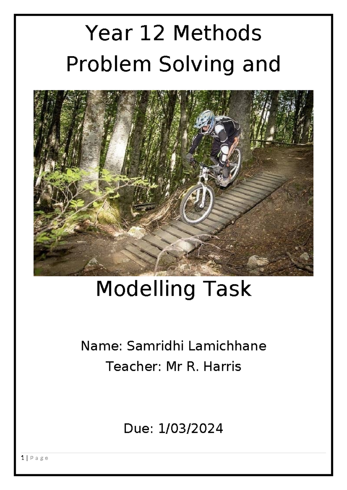 Year 12 Methods PSMT: Final Report by Samridhi Lamichhane - Studocu