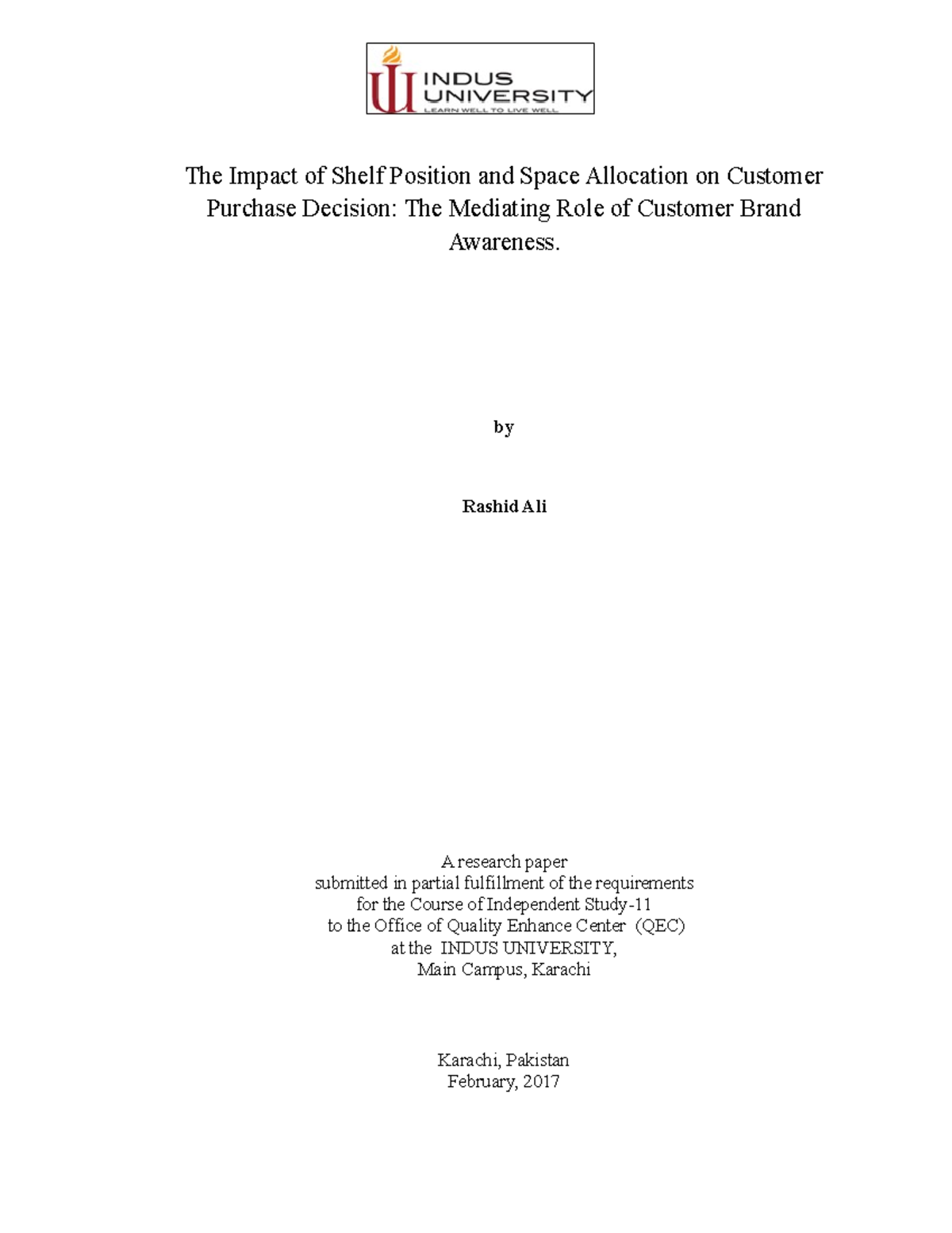 The Impact of Shelf Position and Space A - The Impact of Shelf Position ...