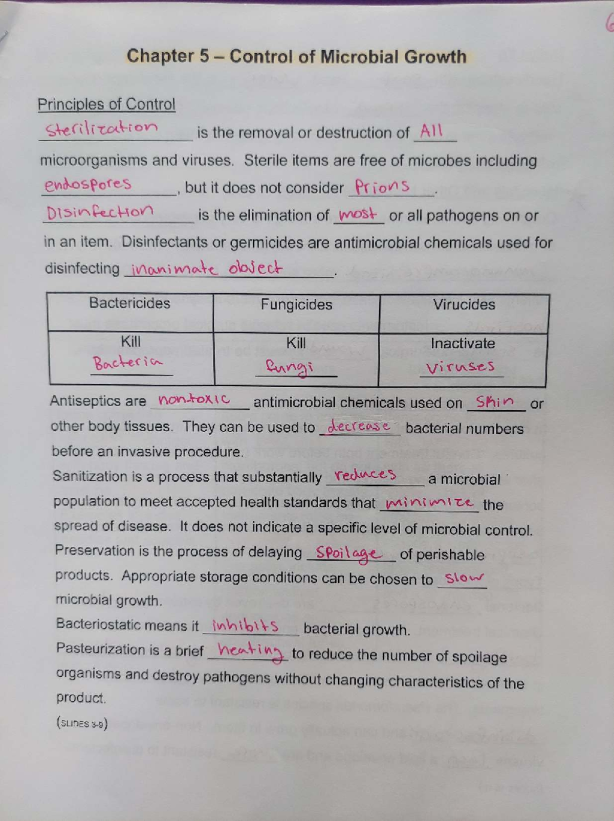 Title: "Microbial Growth Control: Chapter 5 Overview (BIO 101)" - Studocu