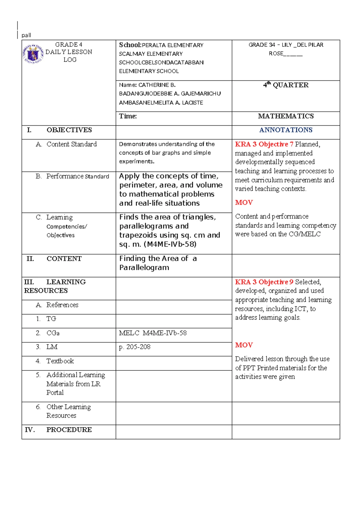 LP1 - a lesson plan - SEMI-DETAILED LESSON PLAN in SCIENCE 8 I ...