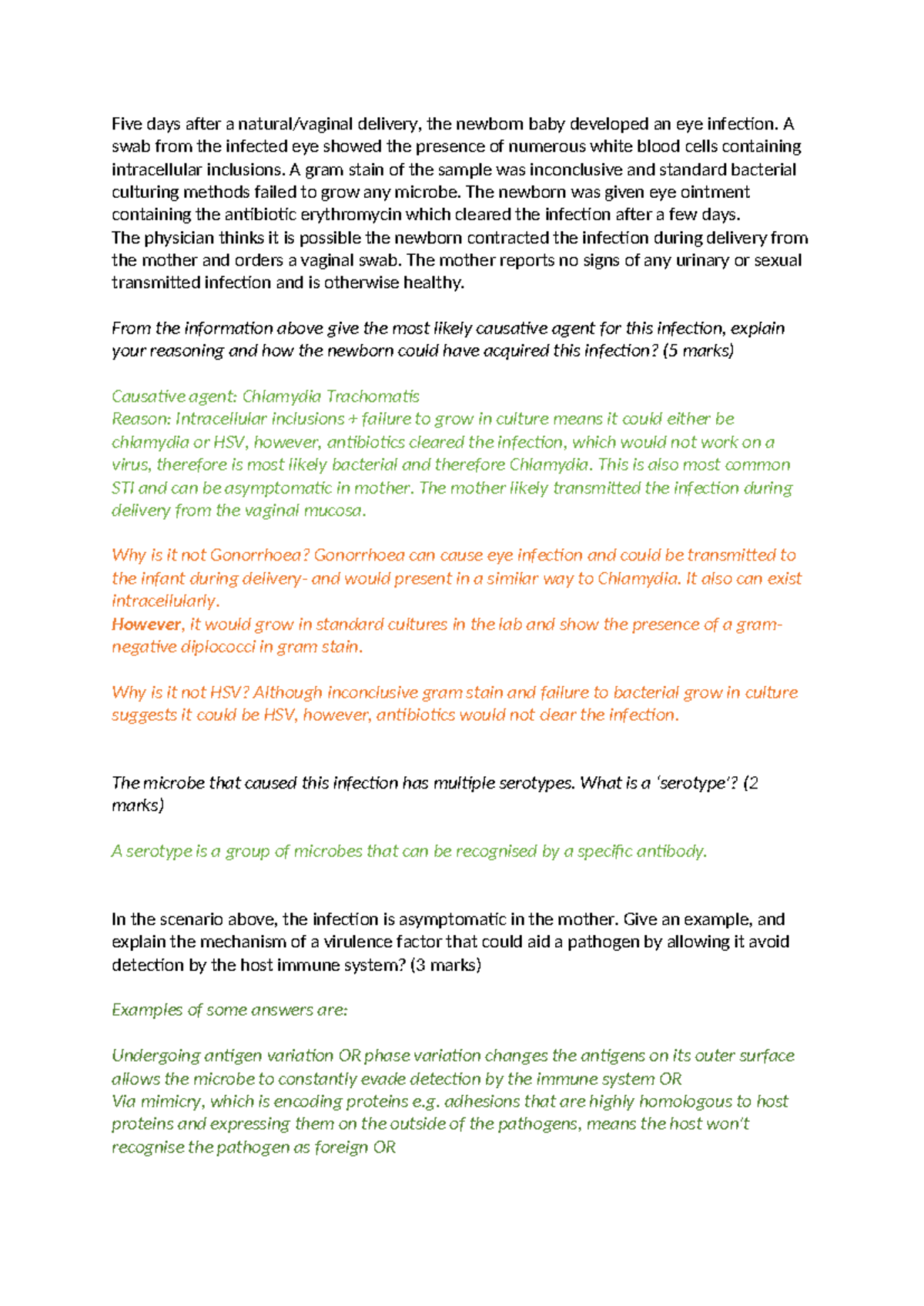 MST Case Study: Chlamydia Infection in Newborn & Pathogen Mechanisms ...