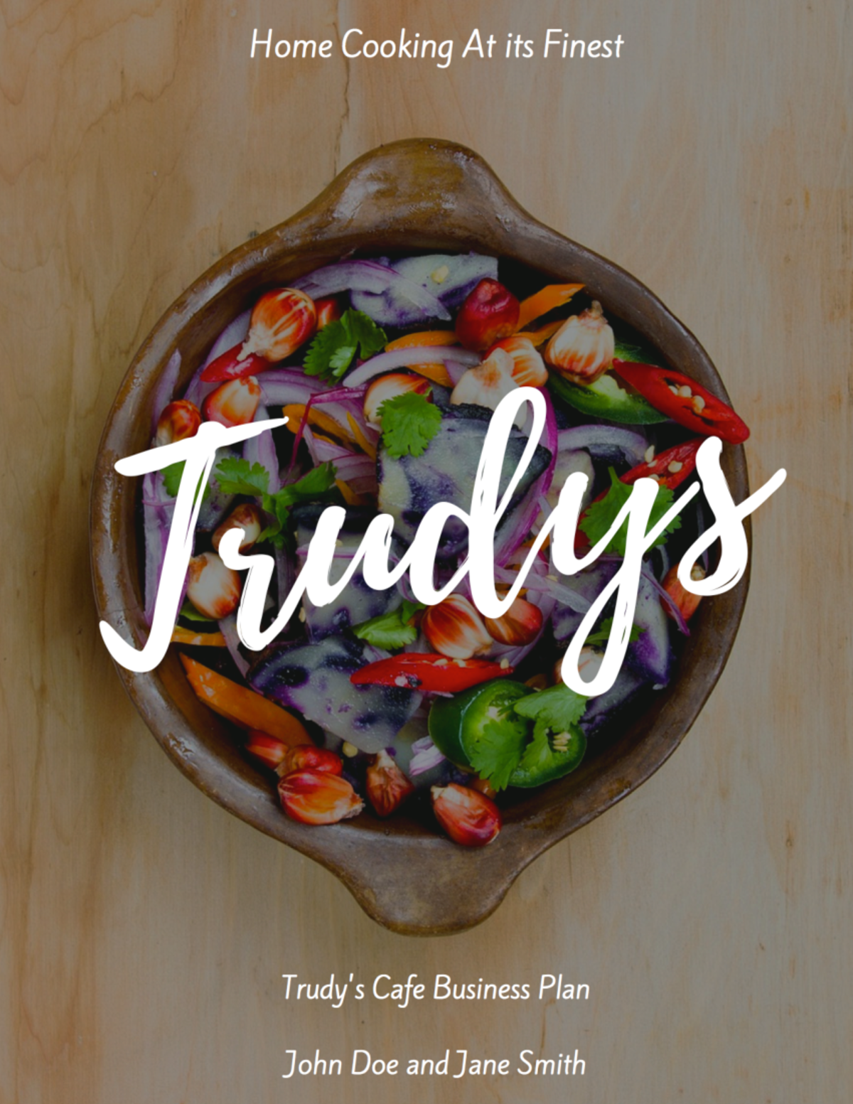 Trudy's Cafe Business Plan Sample - Table of Contents Executive Summary ...