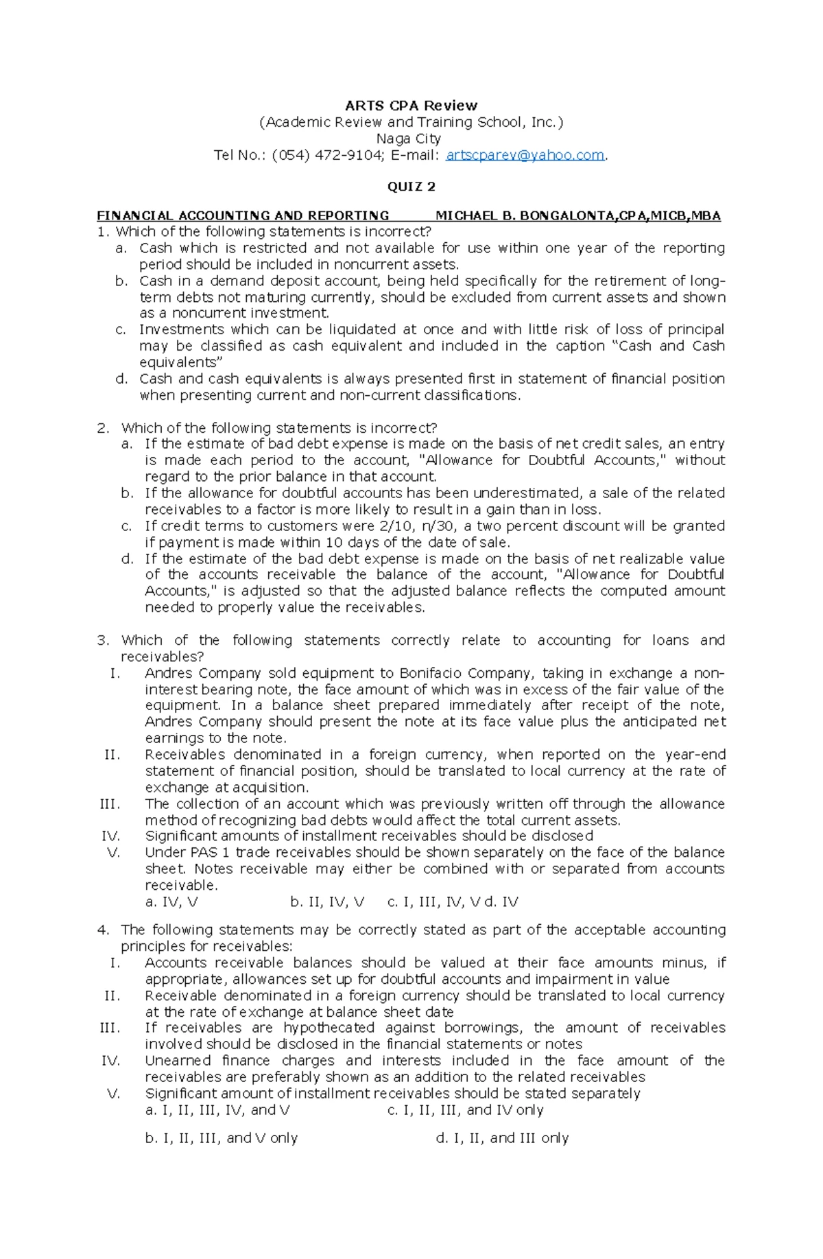 Partnership Liquidation Reviewer - 1.20 13u3 rp2 - Partnership ...