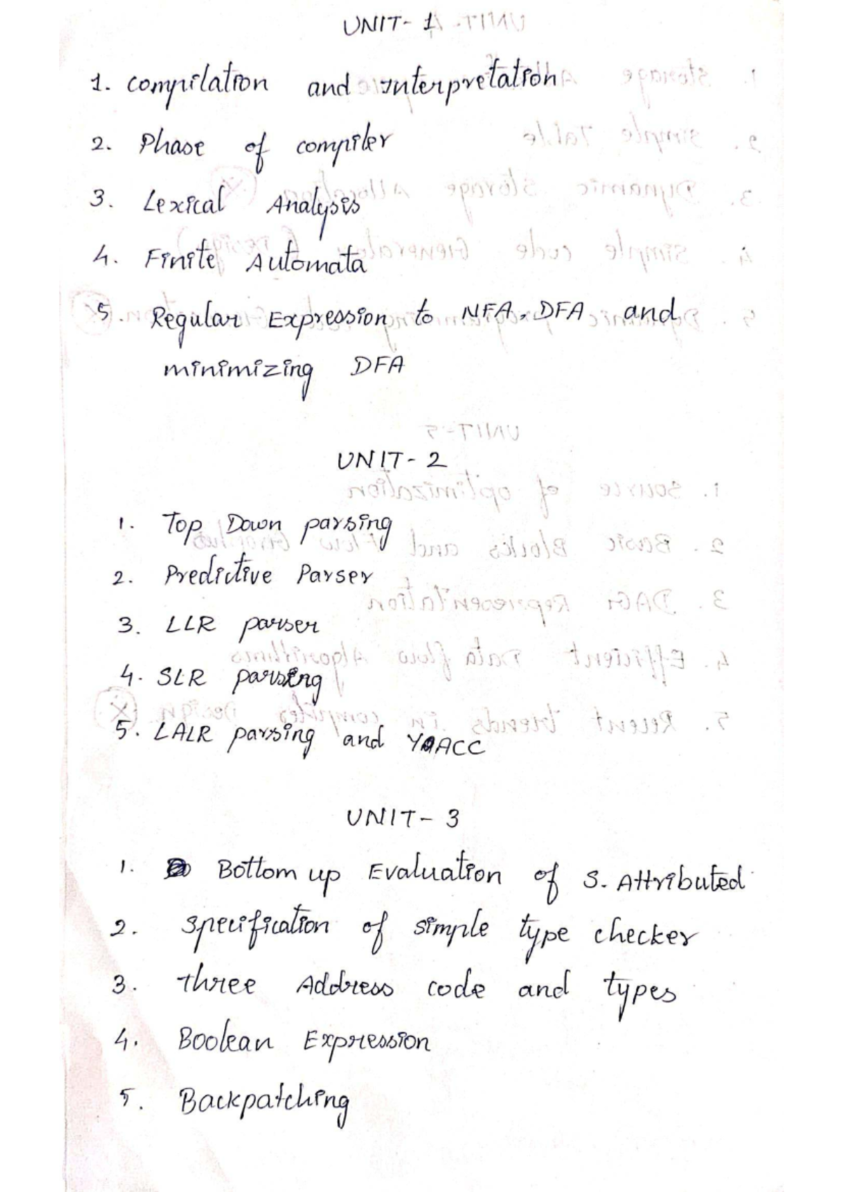 CD Important Questions on Compiler Design and Parsing Techniques - Studocu