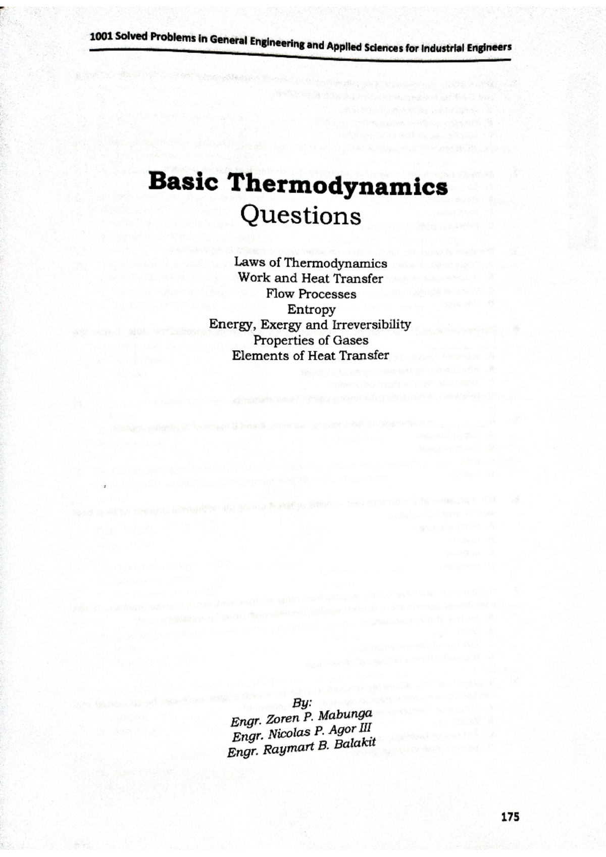 Basic Thermodynamics Review Notes: Key Concepts and Problem Solving ...
