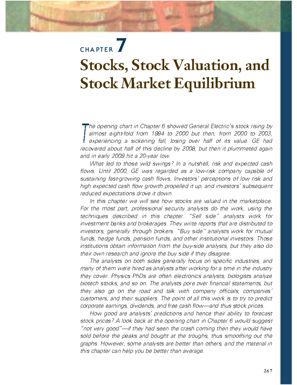 Chapter 7- Stock valuation - C H A P T E R 7 Stocks, Stock Valuation ...