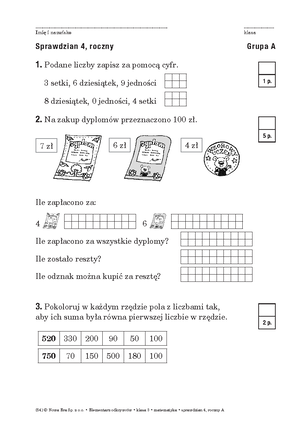 10-Praca klasowa z ułamków zwykłych kl.5 questions - Praca klasowa z ...