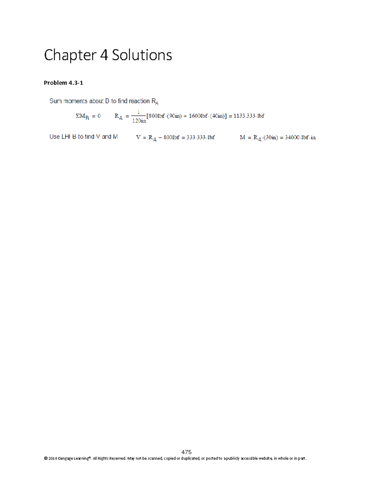 Mechanics of Materials 9th Edition: Chapter 4 Solutions - Studocu