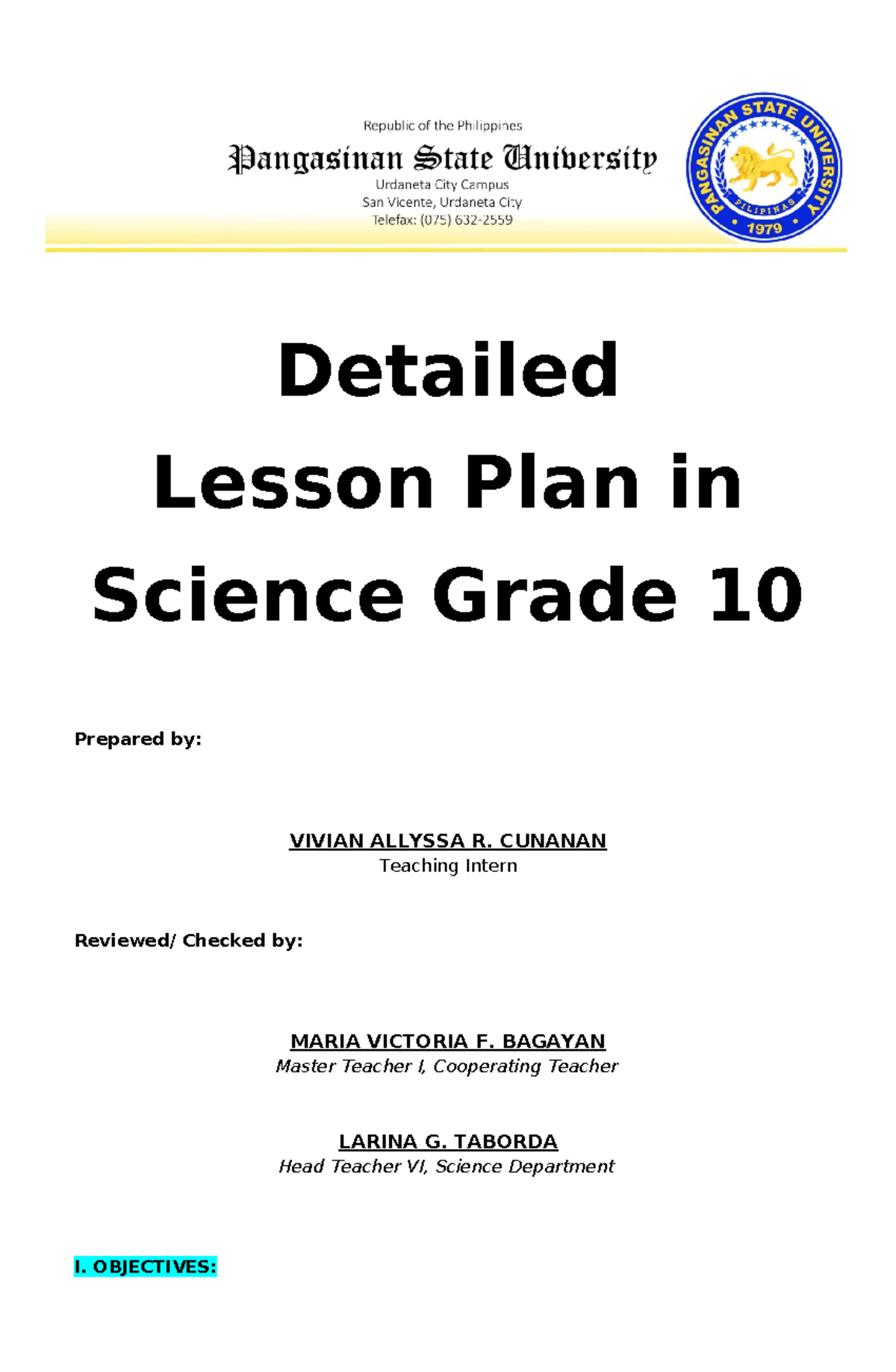 DNA Transcription and Translation: Detailed Lesson Plan for Grade 10 ...