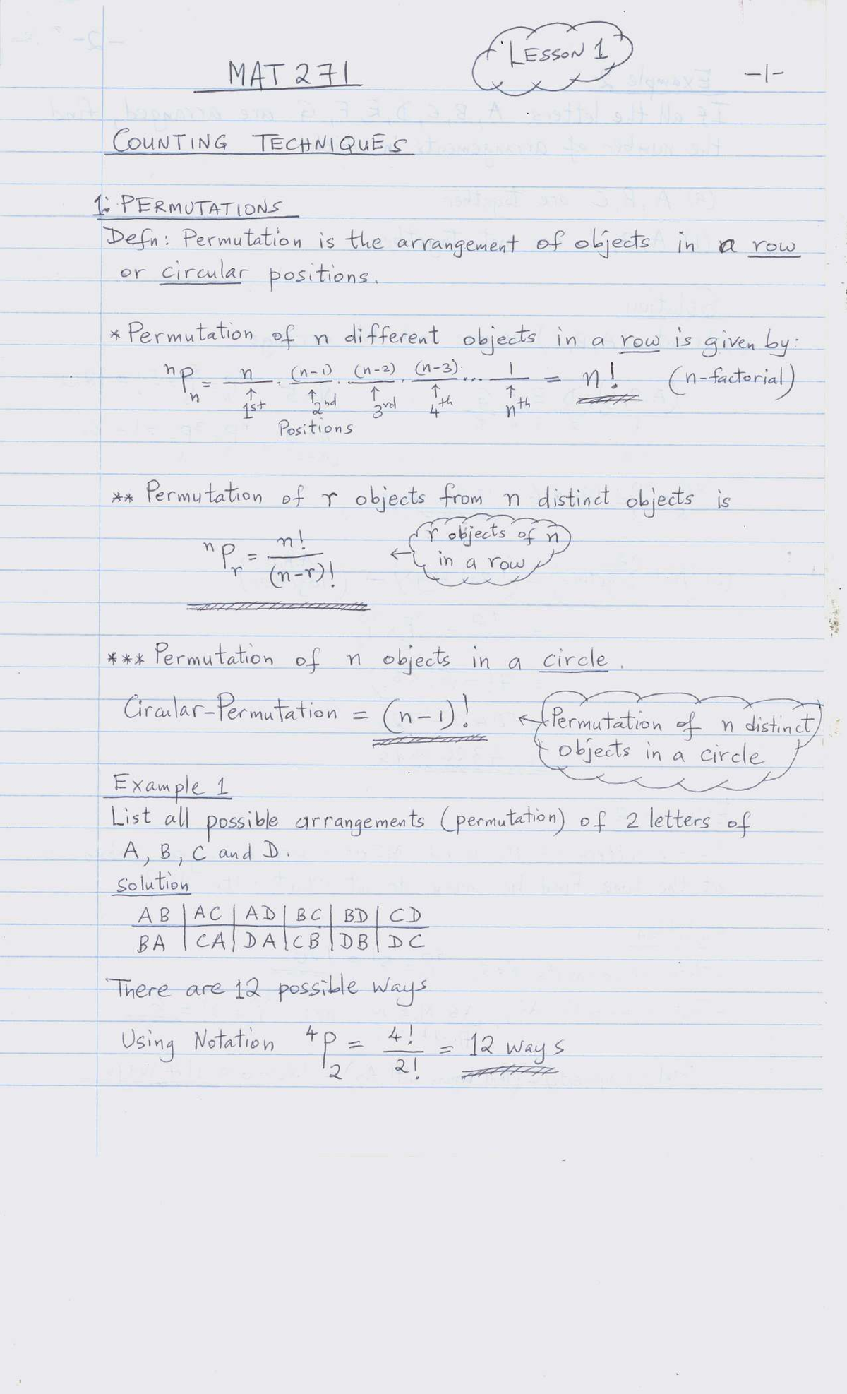 MAT271 Comprehensive Study Notes - Studocu