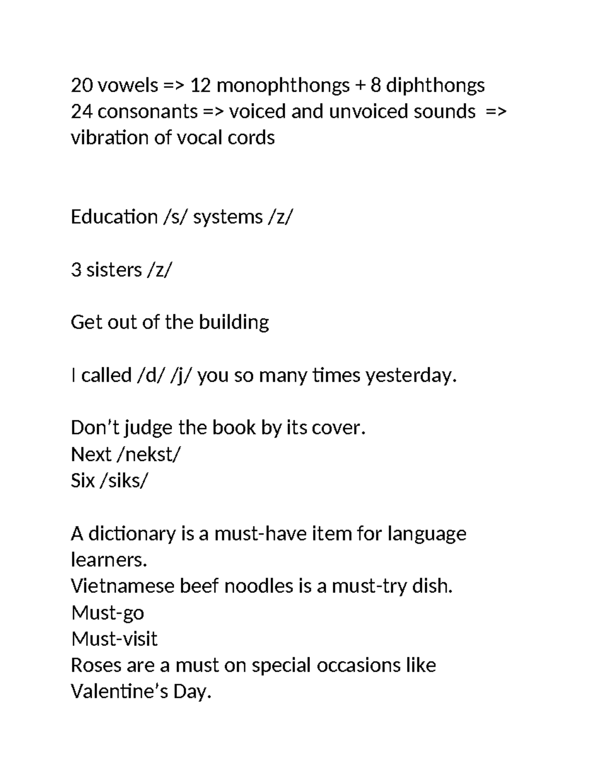 UNIT 1 - Pronunciation: Vowels, Consonants & Sounds - IE37 - Studocu