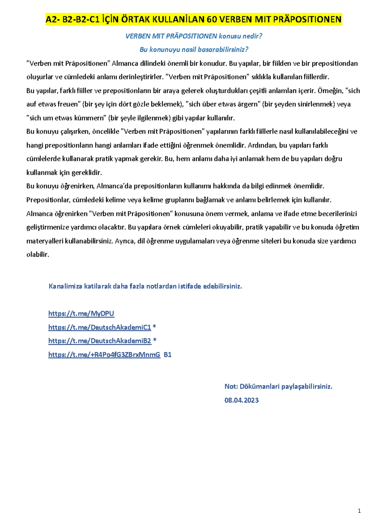 Redemittel Sprechen Telc B2 Teil 1 2 3 - MÜNDLICHE PRÜFUNG telc B Teil 1: Präsentation Sie - Studocu