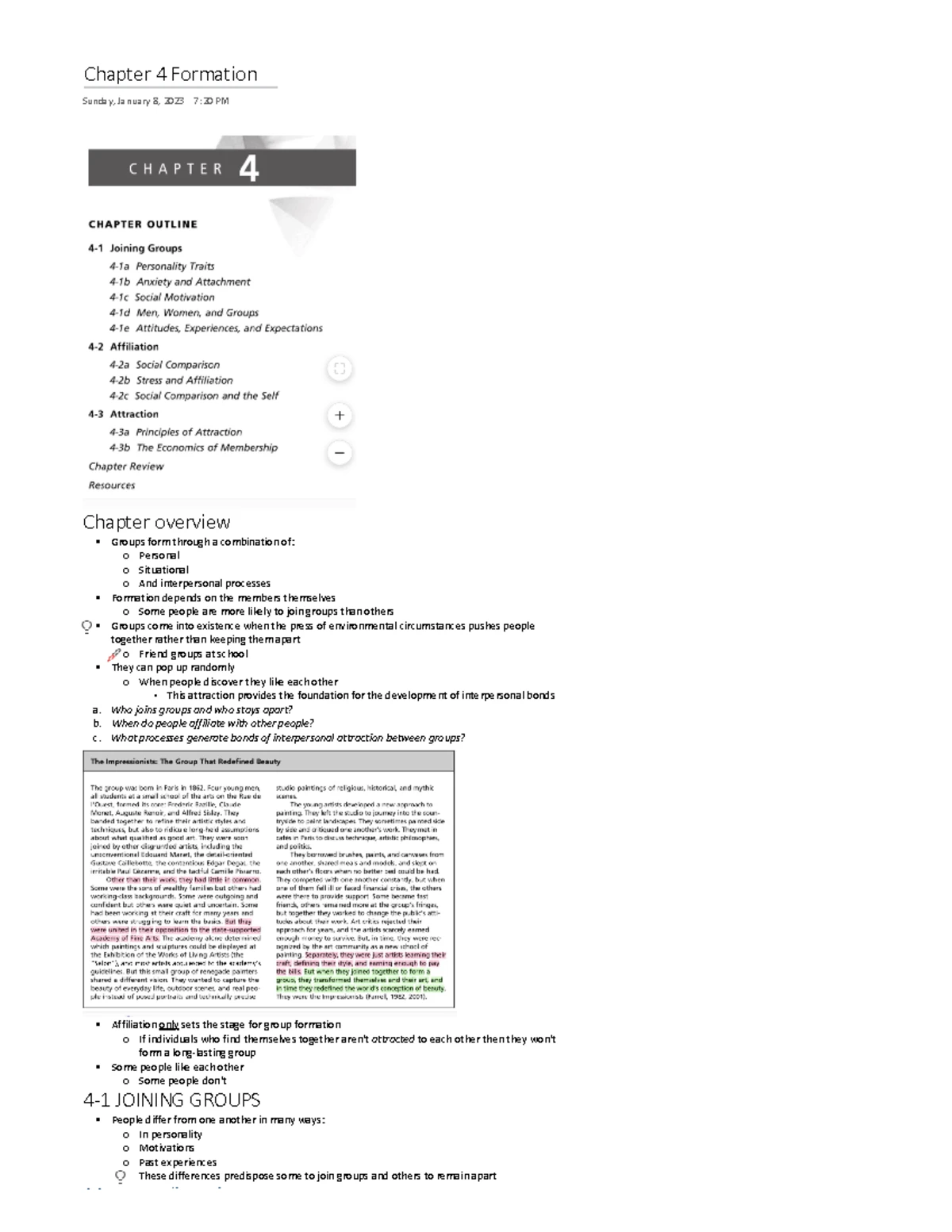Group Dynamics and Process chapter 5 - Chapter 5: Cohesion & Development Monday, November 21 ...