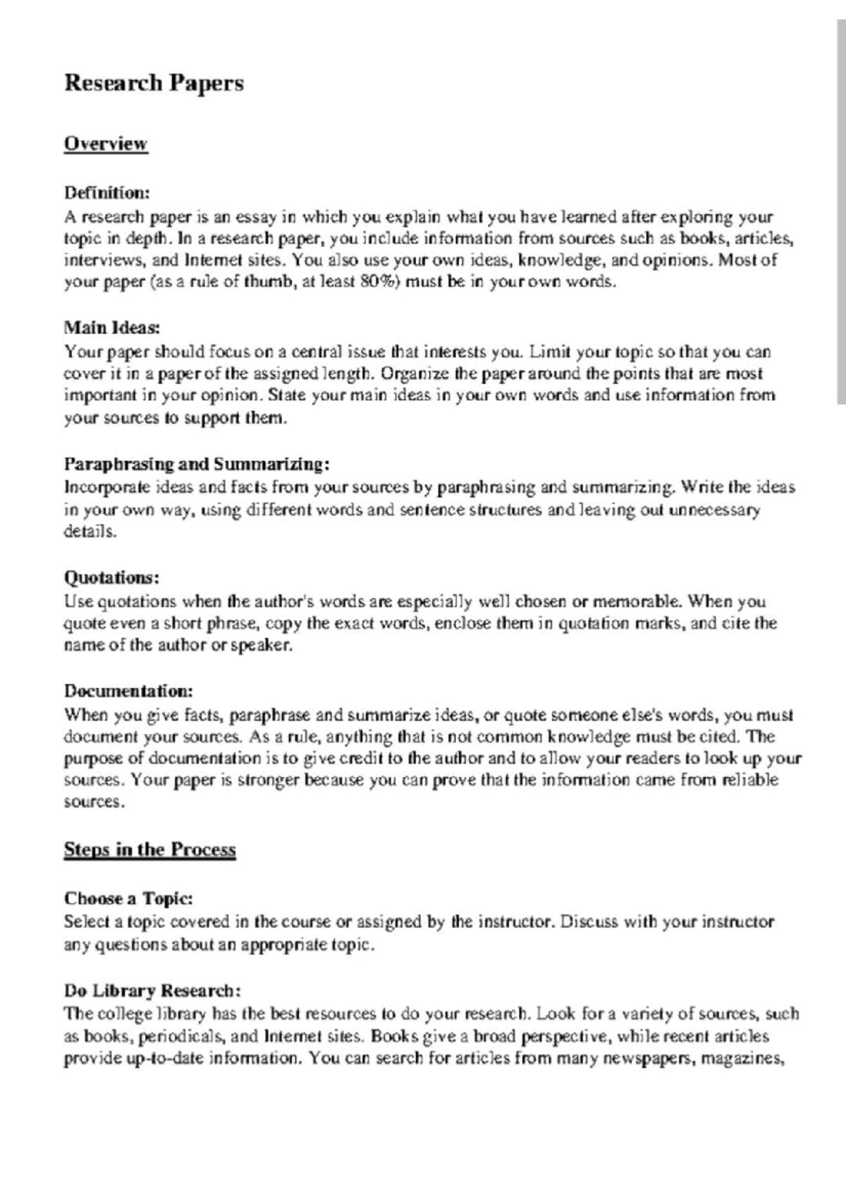 IT6397 Research Paper Writing Guide: Key Concepts & Steps - Studocu