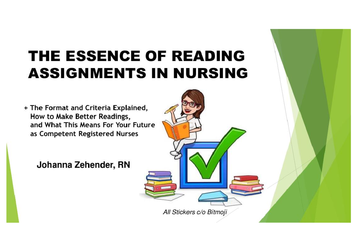 Reading - Nursing - Studocu