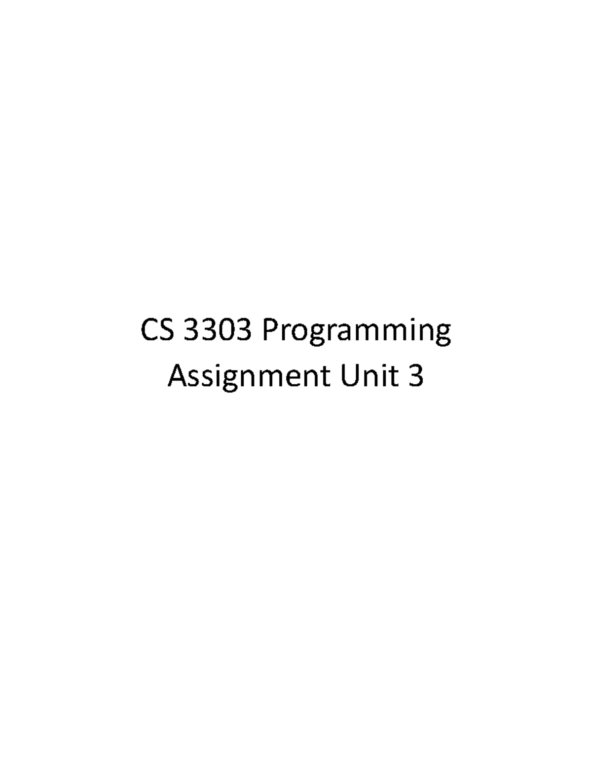 CS 3303 Programming Assignment Unit 3: Stacks Implementation - Studocu