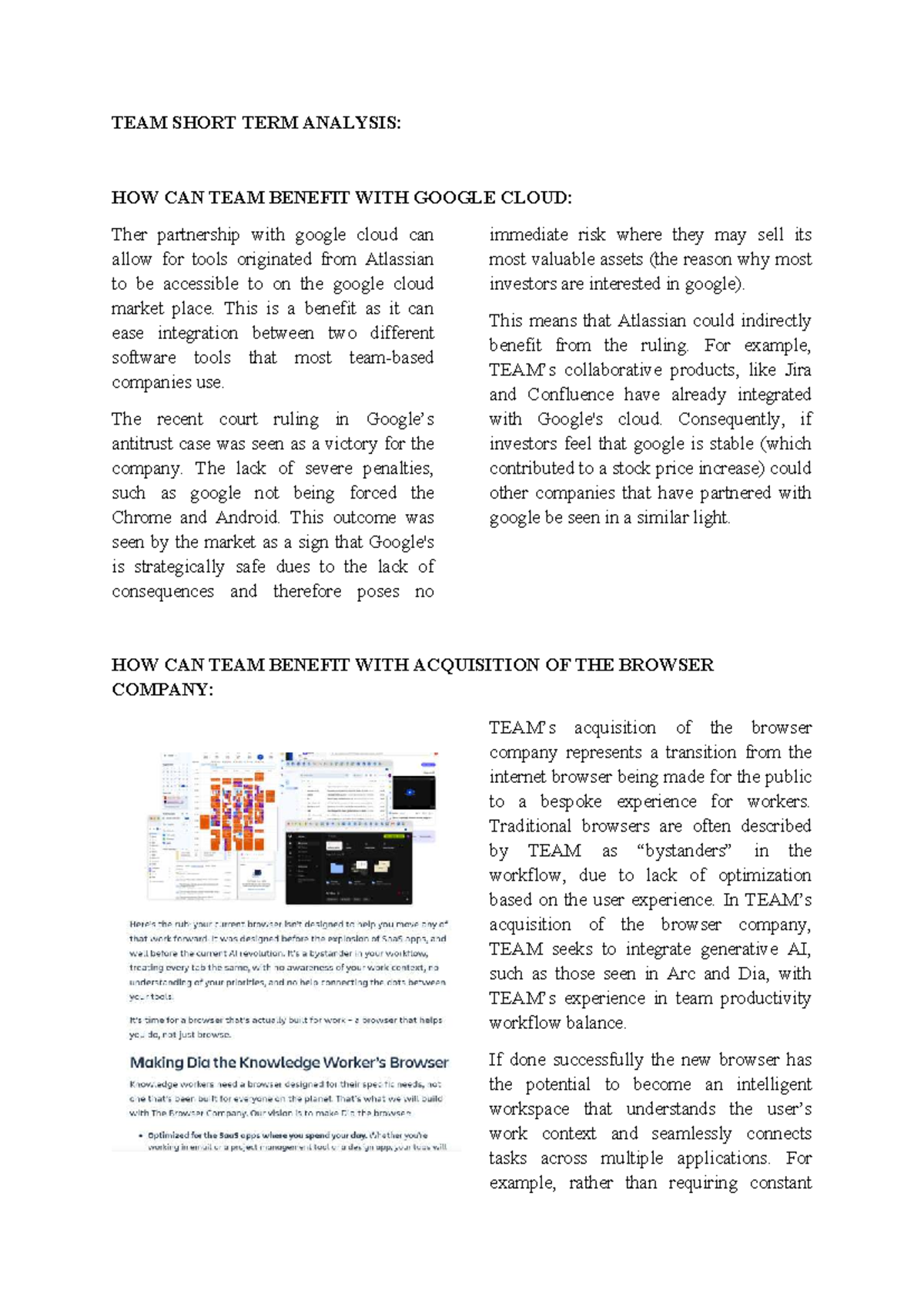 TEAM Short Term Analysis: Benefits of Google Cloud Partnership and ...