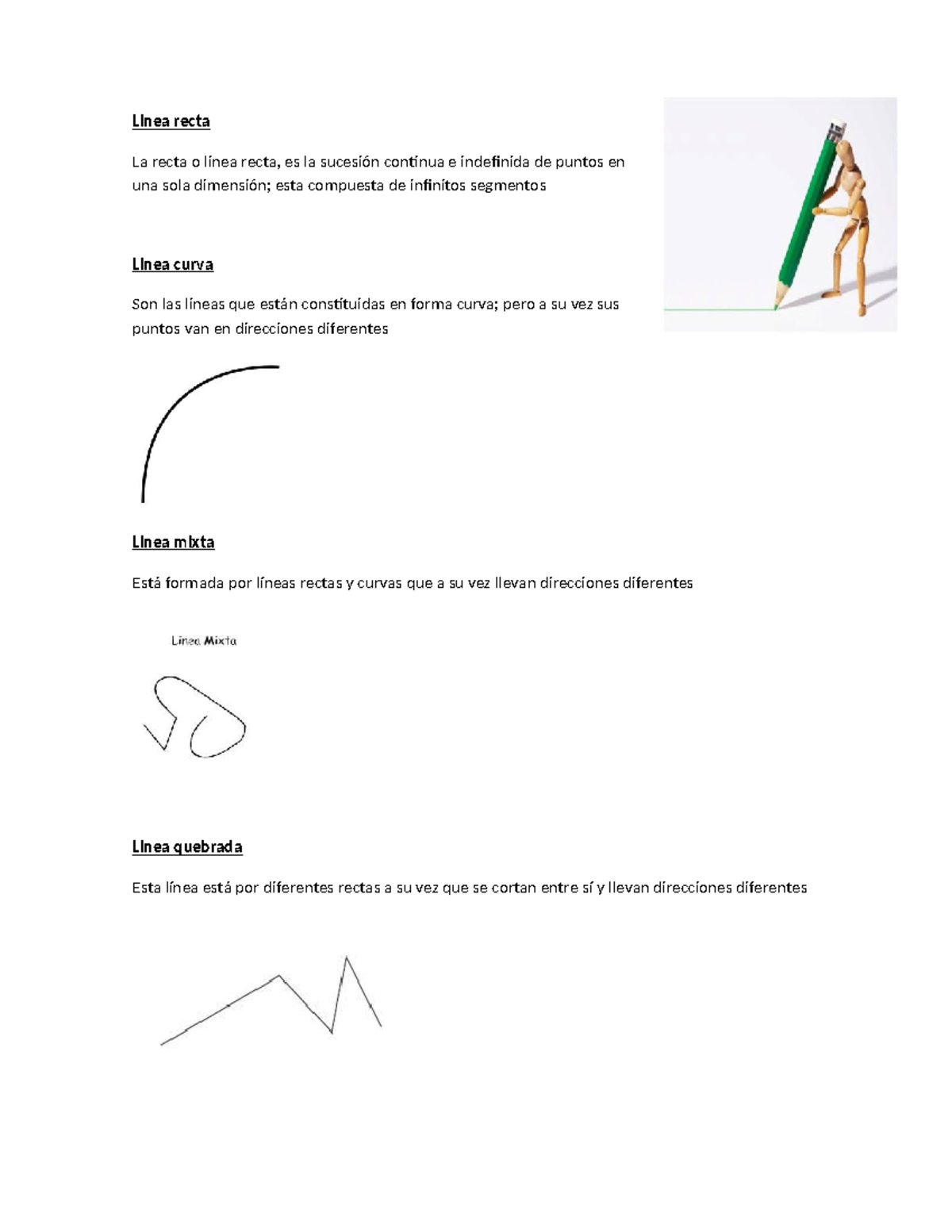 Tipos de Línea: Rectas, Curvas y Combinaciones en Geometría - Studocu
