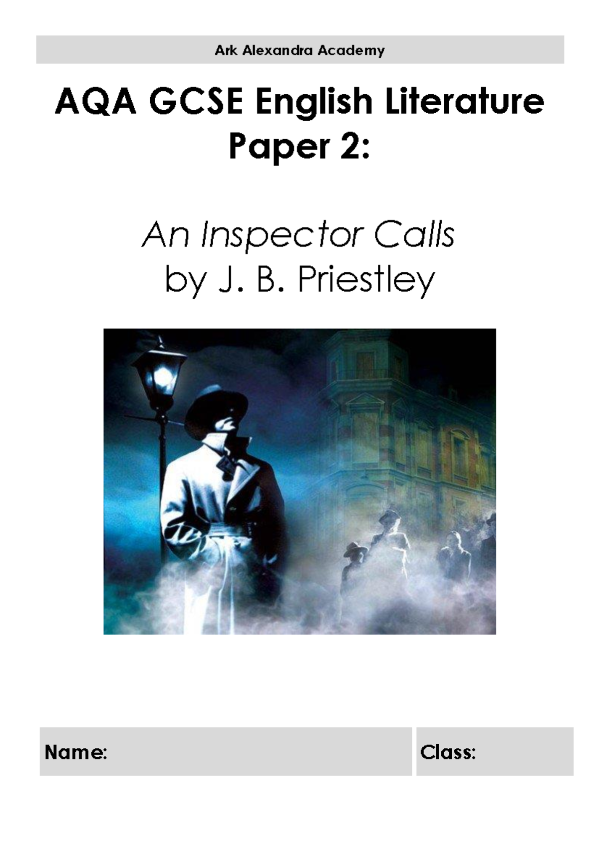 Year 11 - An Inspector Calls Study Notes for AQA GCSE English Lit - Studocu