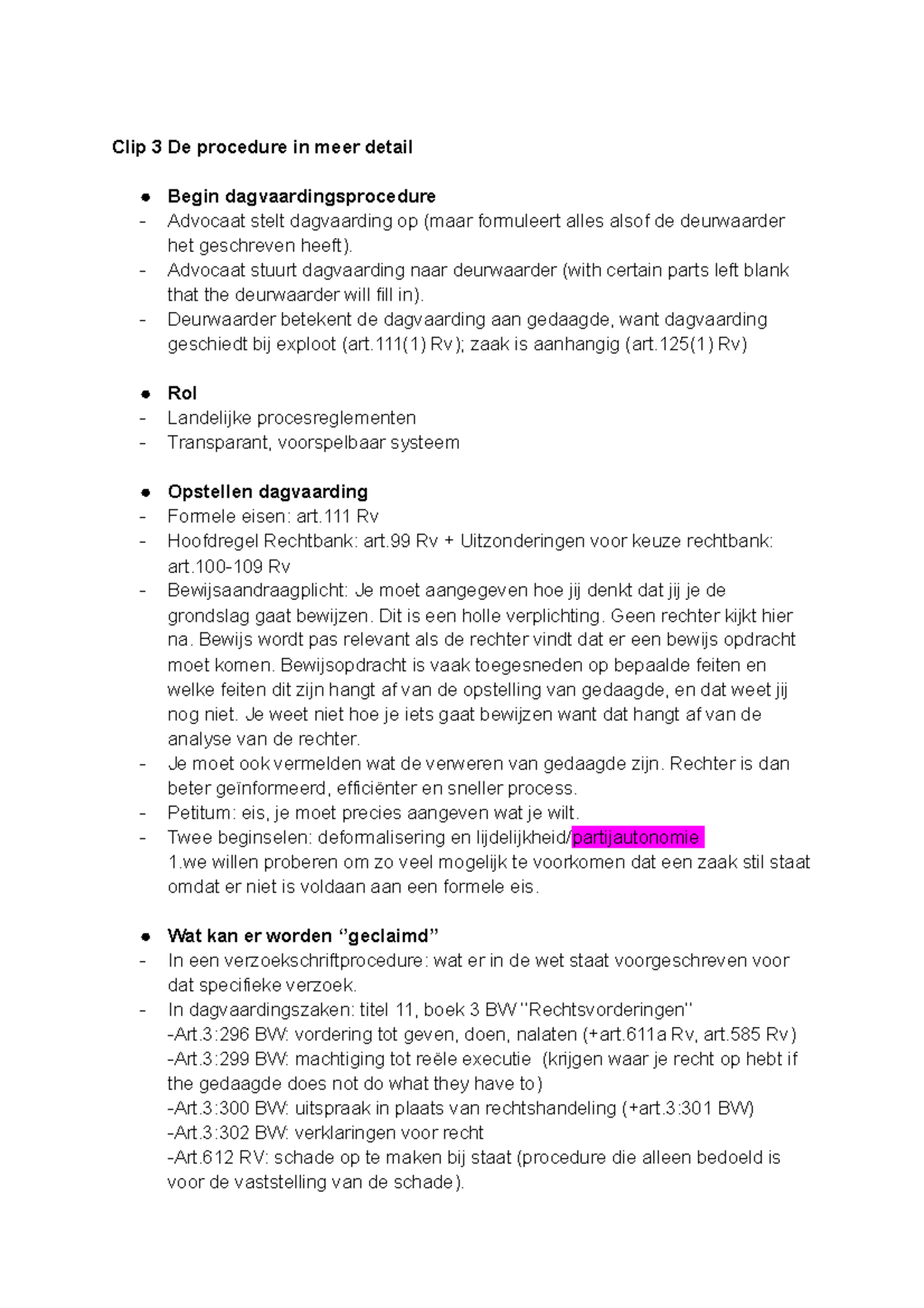 Dagvaarding en Procedures: Een Gedetailleerde Analyse van Art. 111 Rv ...