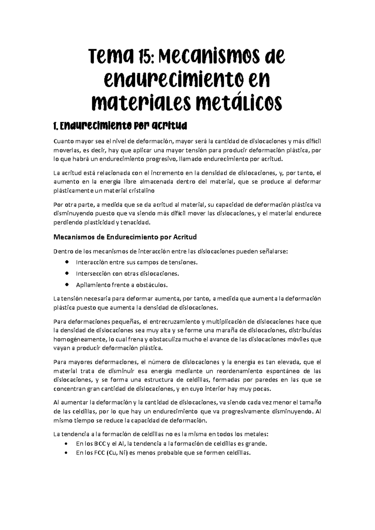15. Mecanismos de Endurecimiento en Materiales Metálicos - Lección ...