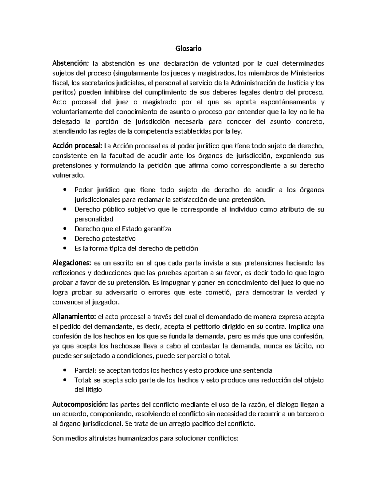 Glosario de Términos Procesales en Derecho: Conceptos Clave y ...