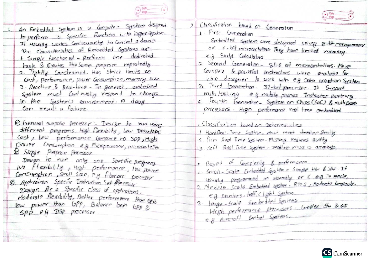 Embedded Systems Overview and Classification (ADT1) - Studocu