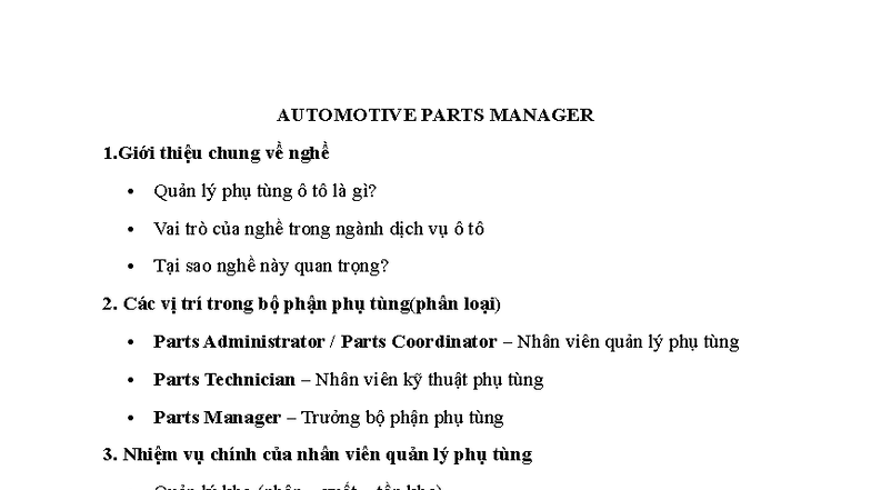 Main contens Automotive Parts Manager group 4 - AUTOMOTIVE PARTS ...