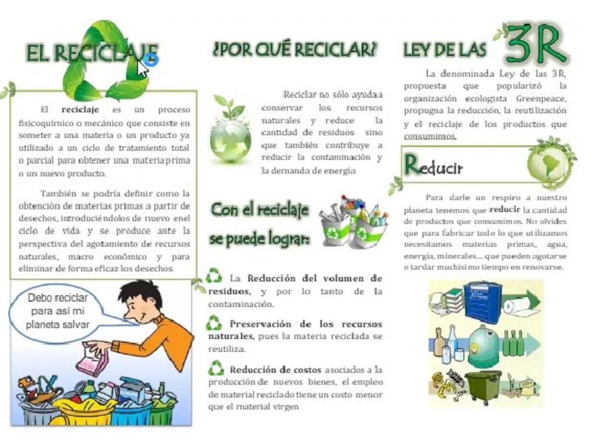 Las Tres RS - Tyt PDF Reciclaje Residuos - EL RECICLAJE POR QUÉ ...