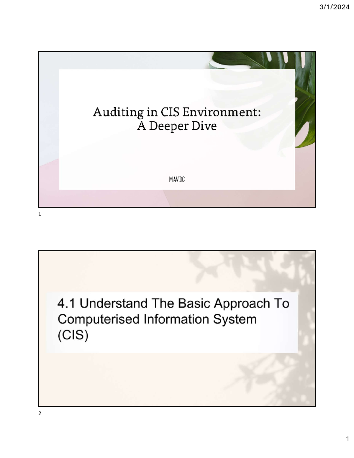 AUD5CIS-Handouts.pdf - Accounting - Auditing in CIS Environment: A ...