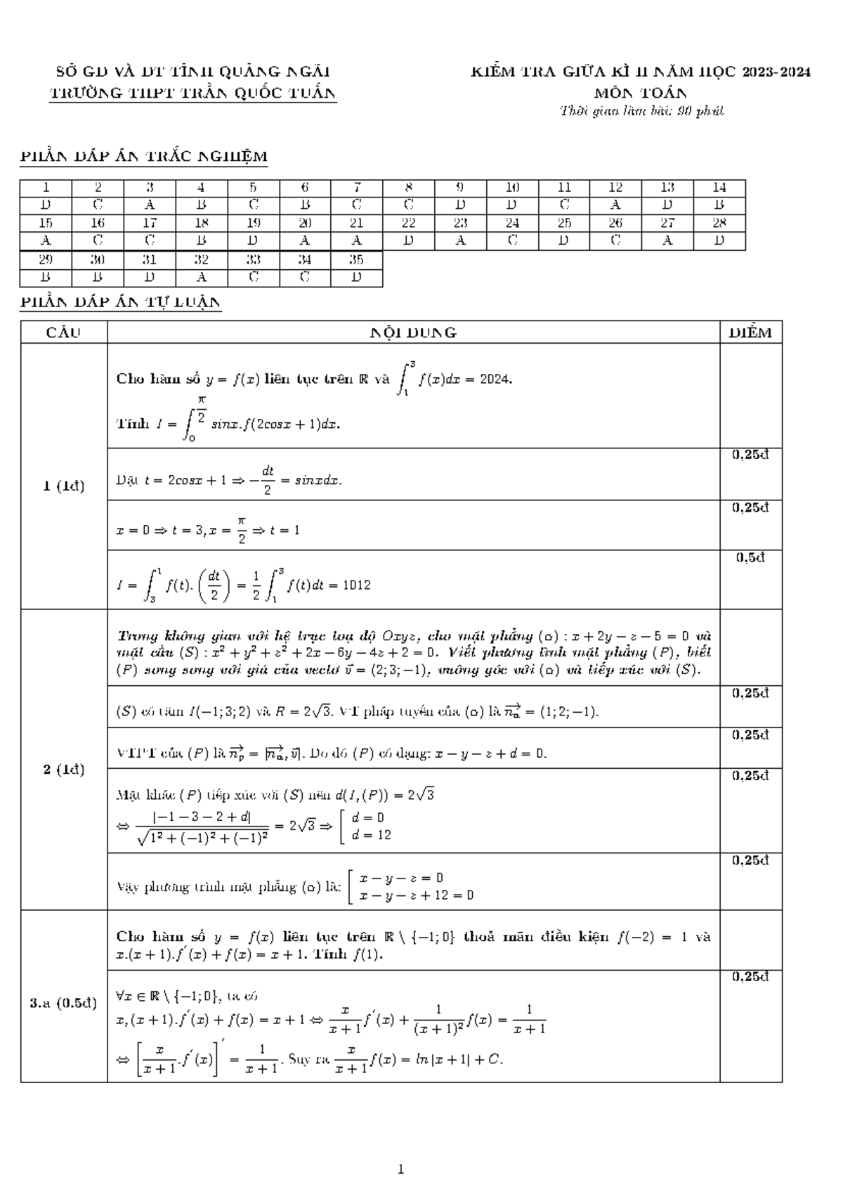 Dapandethitoan 12giuaki 2 - SÐ GD V T T NH QU NG NG I KI M TRA GIÚA K II N M HÅC 2023- TR×ÍNG ...