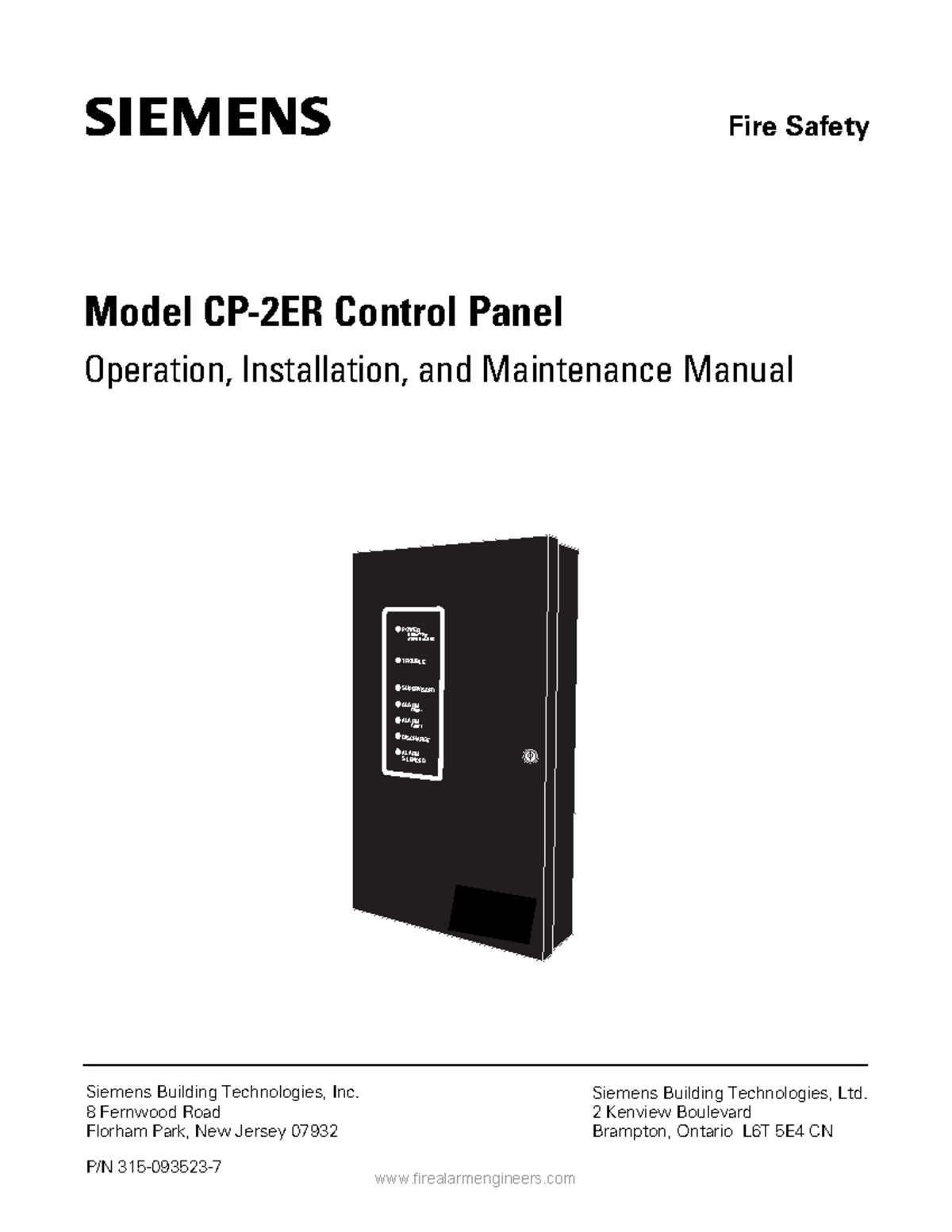 Fire Safety Manual: Operation, Installation & Maintenance CP2ER - Studocu