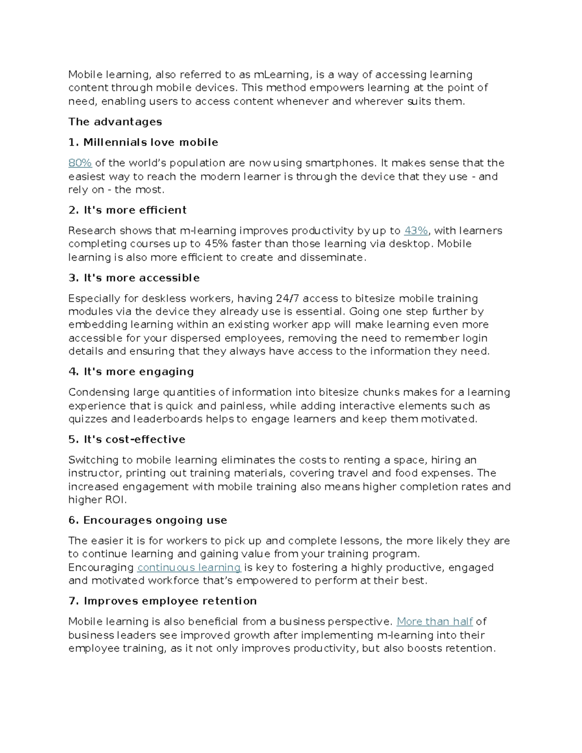 MNE-508-report - MNE - Mobile learning, also referred to as mLearning, is a way of accessing ...