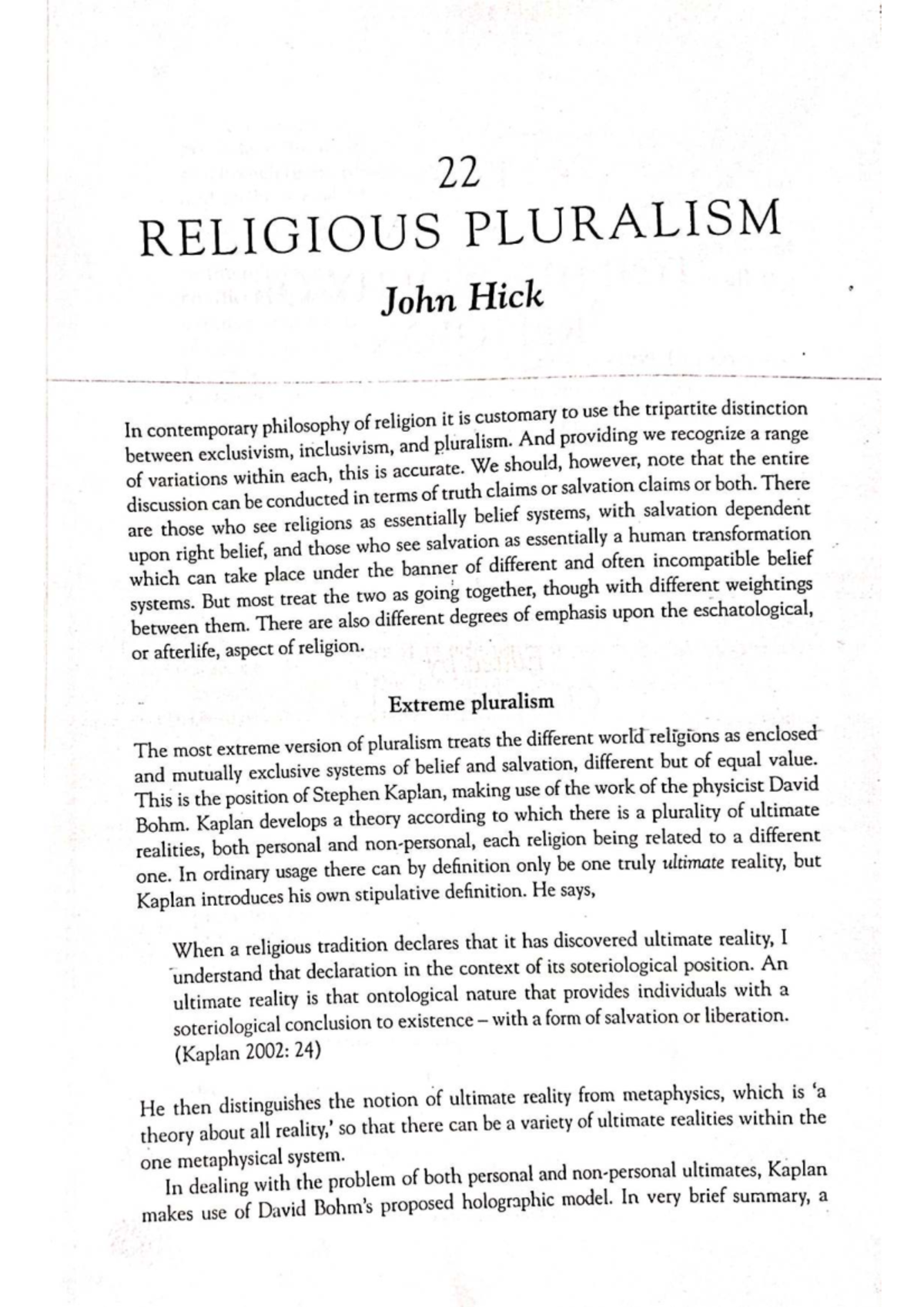 22 RELIGIOUS PLURALISM: Analyzing John Hick's Perspective on Faith ...