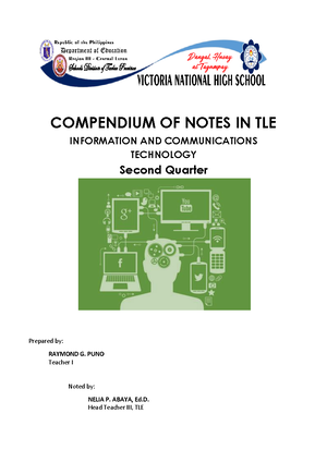 4th Quarter TLE ICT 7 - ICT module for grade 7 - COMPENDIUM OF NOTES IN ...
