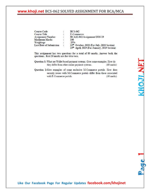 [Solved] What are Ecommerce revenue models Explain their various types - E-Commerce (BCS-062 ...