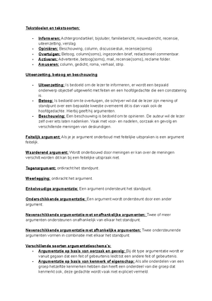 Nederlands argumenteren - Hoofdstuk 1 - argumenten, tegenargumenten en ...