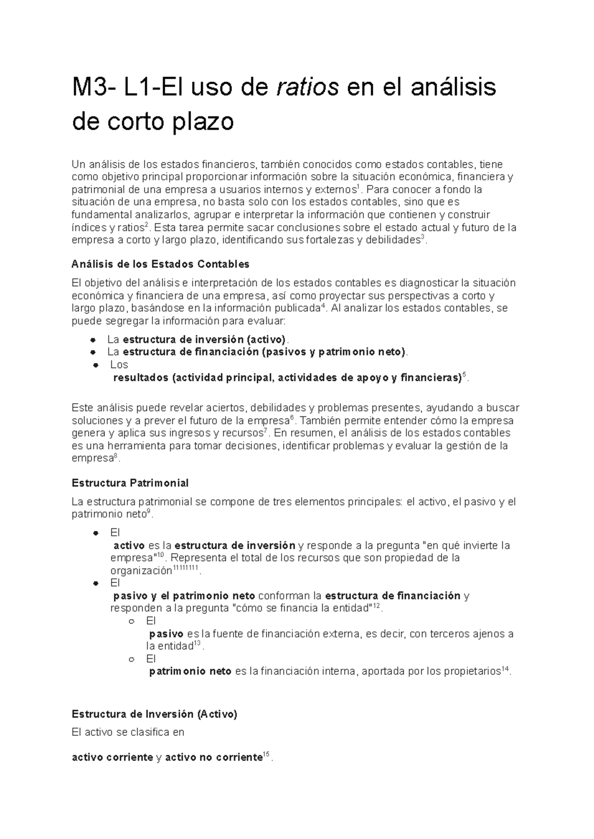 Análisis de Ratios Financieros en Contabilidad M3 M4 - Studocu