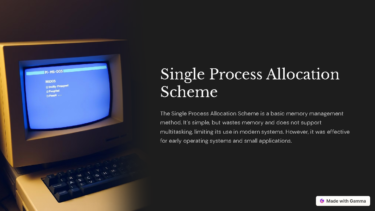 Single-Process-Allocation-Scheme - Single Process Allocation Scheme The ...