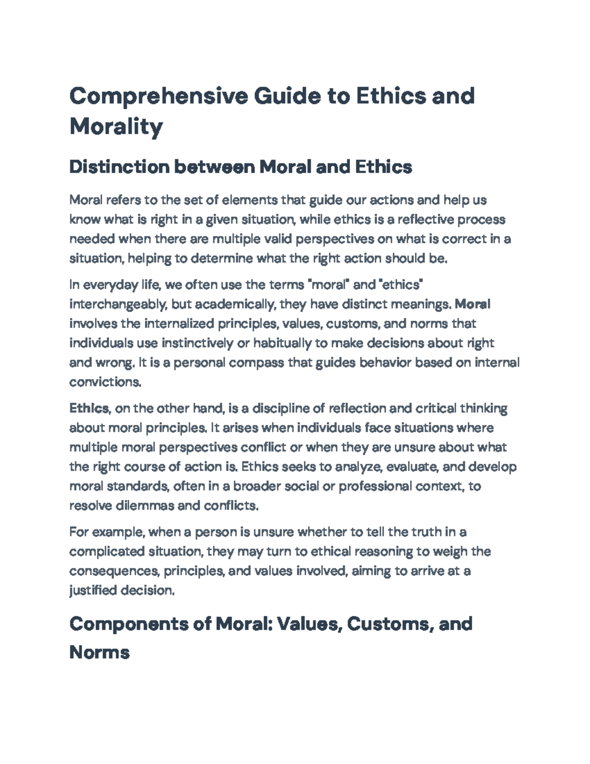 Comprehensive Guide to Ethics and Morality: Key Distinctions Explained ...