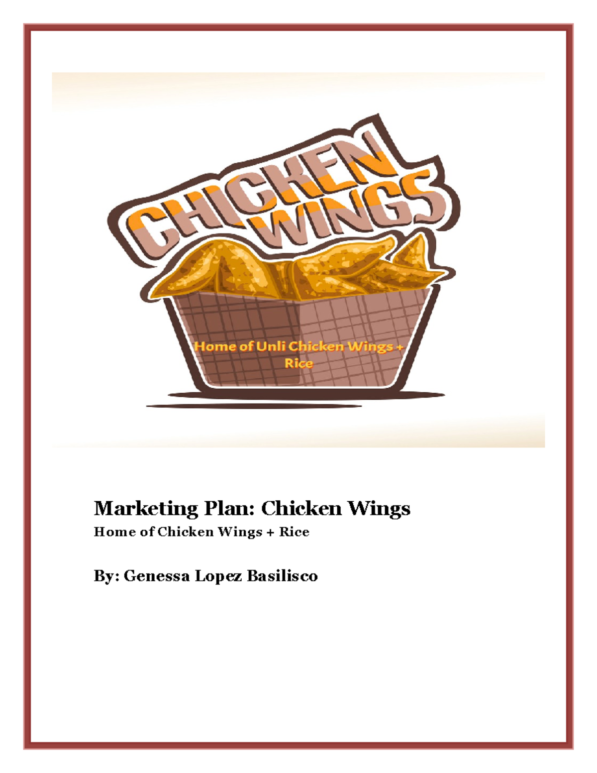MKT 101: Chicken Wings Restaurant Marketing Plan and Expansion Strategy ...