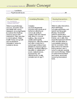 Ati mental health - ACTIVE LEARNING TEMPLATES Basic Concept STUDENT ...